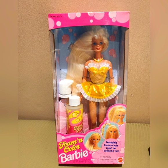 Mattel | Toys | Nib Vintage 995 Foaming Color Barbie | Poshmark